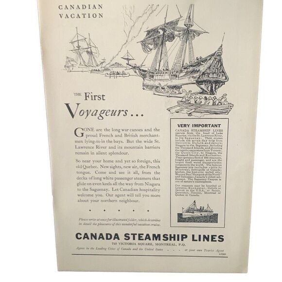Canada Steamship | Accents | Vintage 93canada Steamship Lines First ...